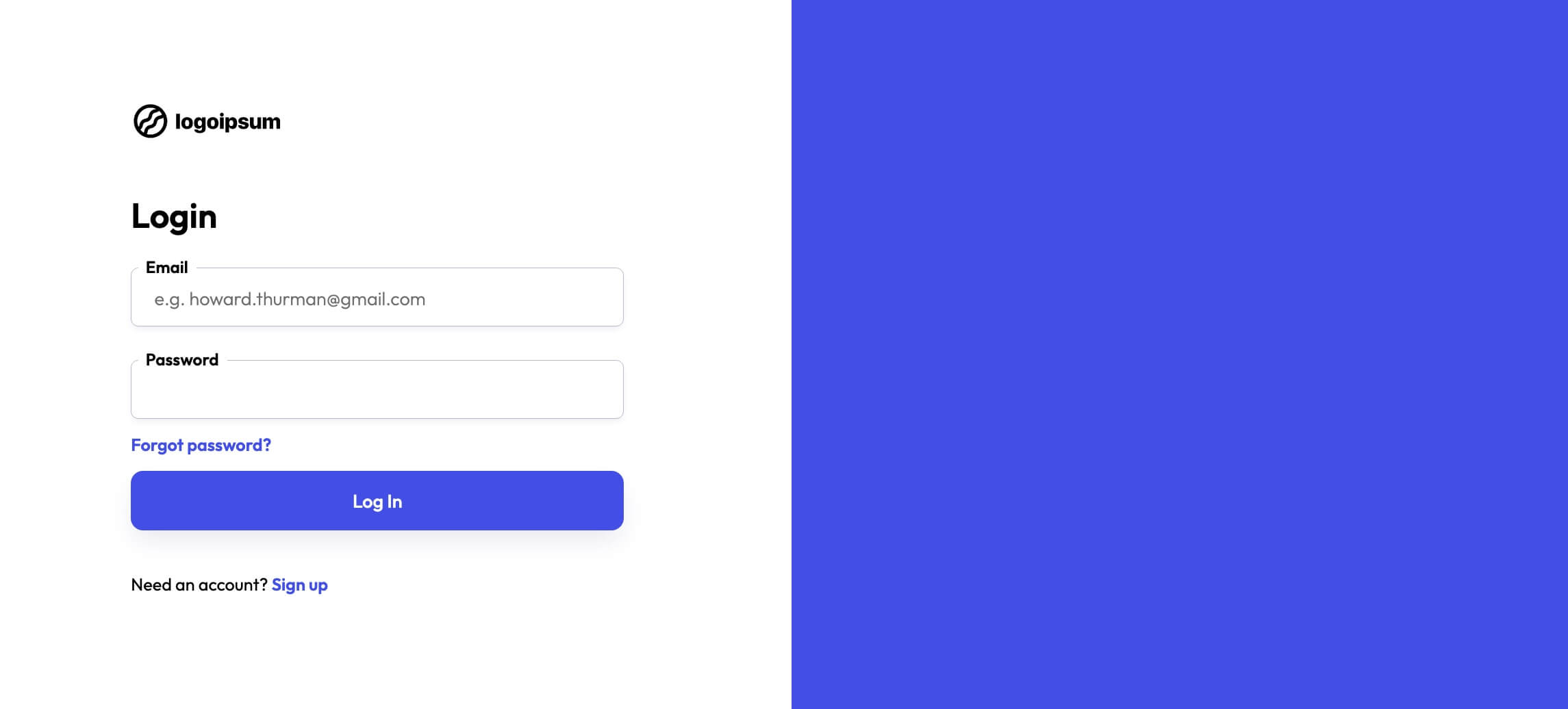 Splitscreen Login Page | Free Webflow Component